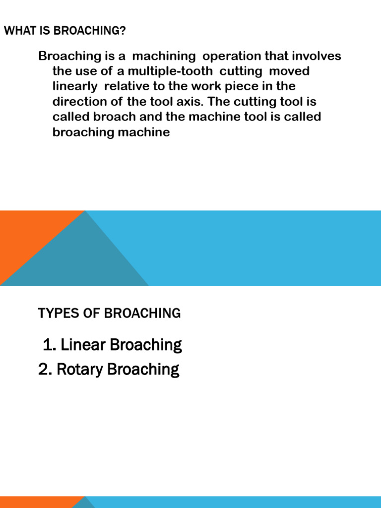Broaching | PDF | Machining | Industrial Processes