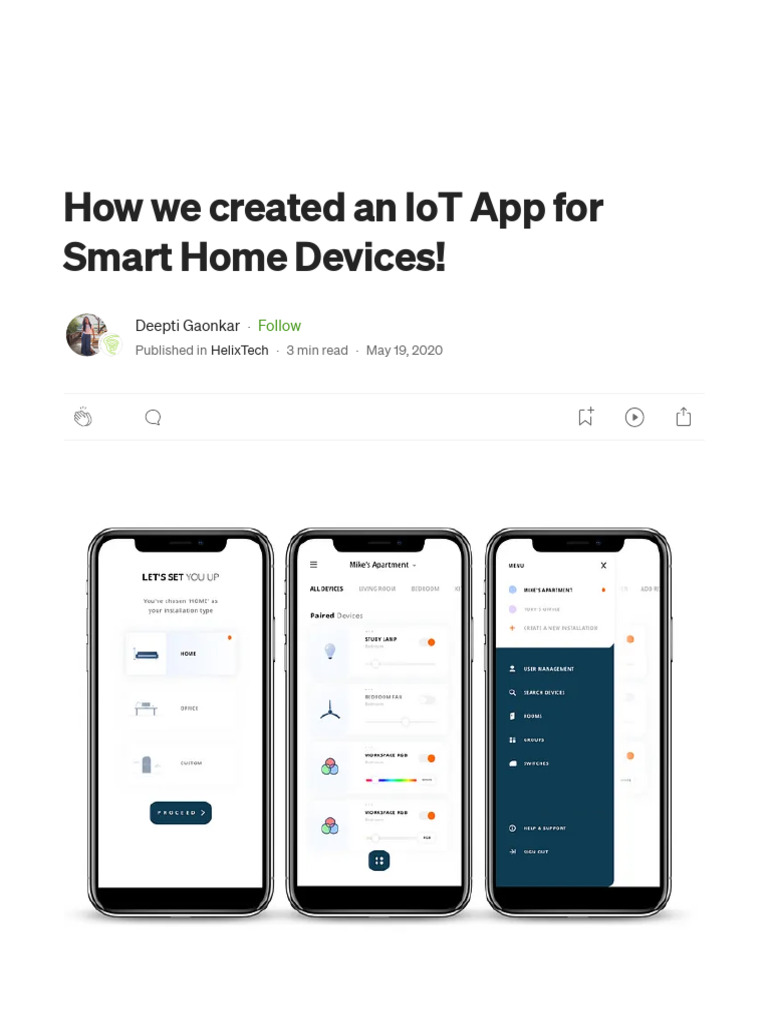 IoT App Development for Smart Homes | PDF | Internet Of Things | Mobile App