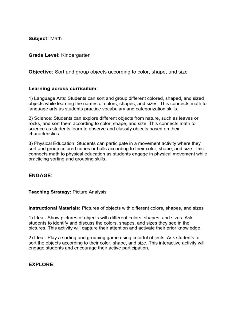 Lesson Plan | PDF | Learning | Physical Education