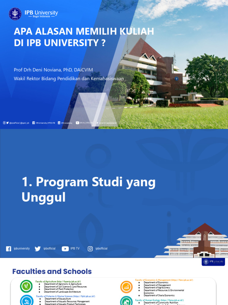 PPT Jelajah IPB 2023 (Prof Deni) | PDF | Science | Natural Environment