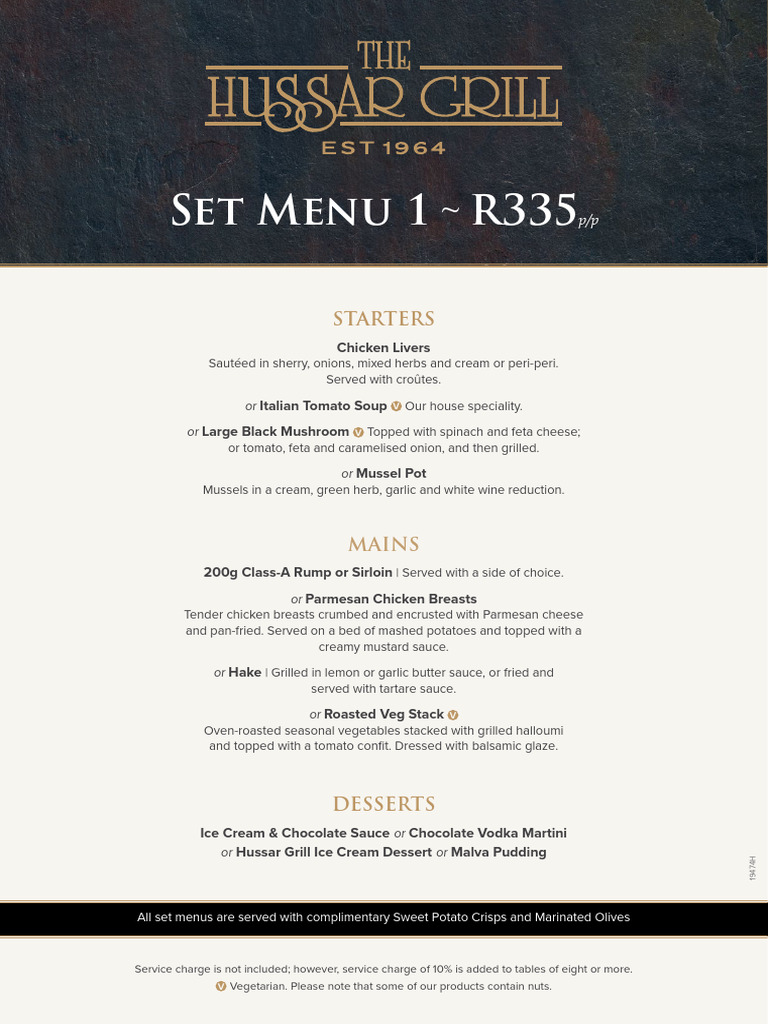 hussar-grill-set-menu-2 | PDF | Sauce | Desserts