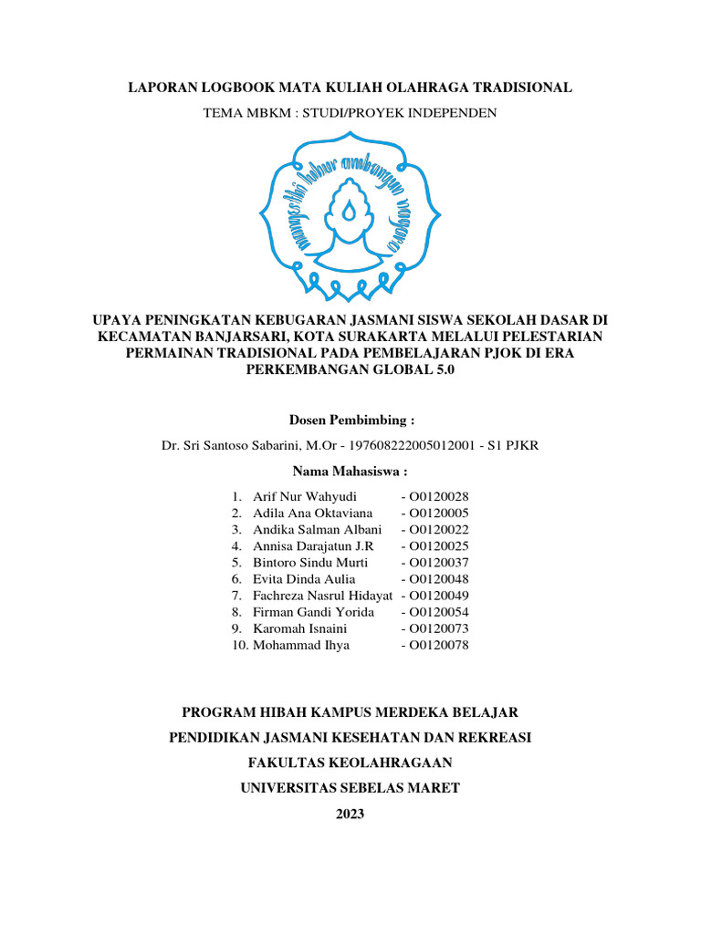 Laporan Logbook Mata Kuliah Olahraga Tradisional | PDF