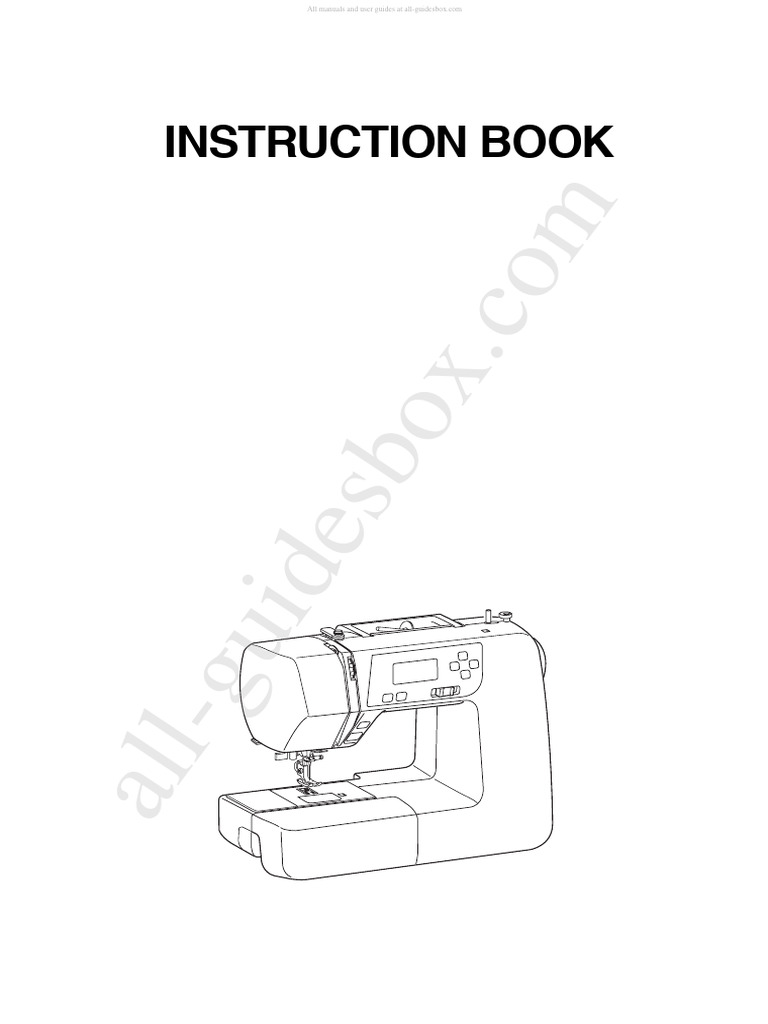 Janome 2030DCT Sewing Machine Instruction Manual | PDF | Sewing Machine ...
