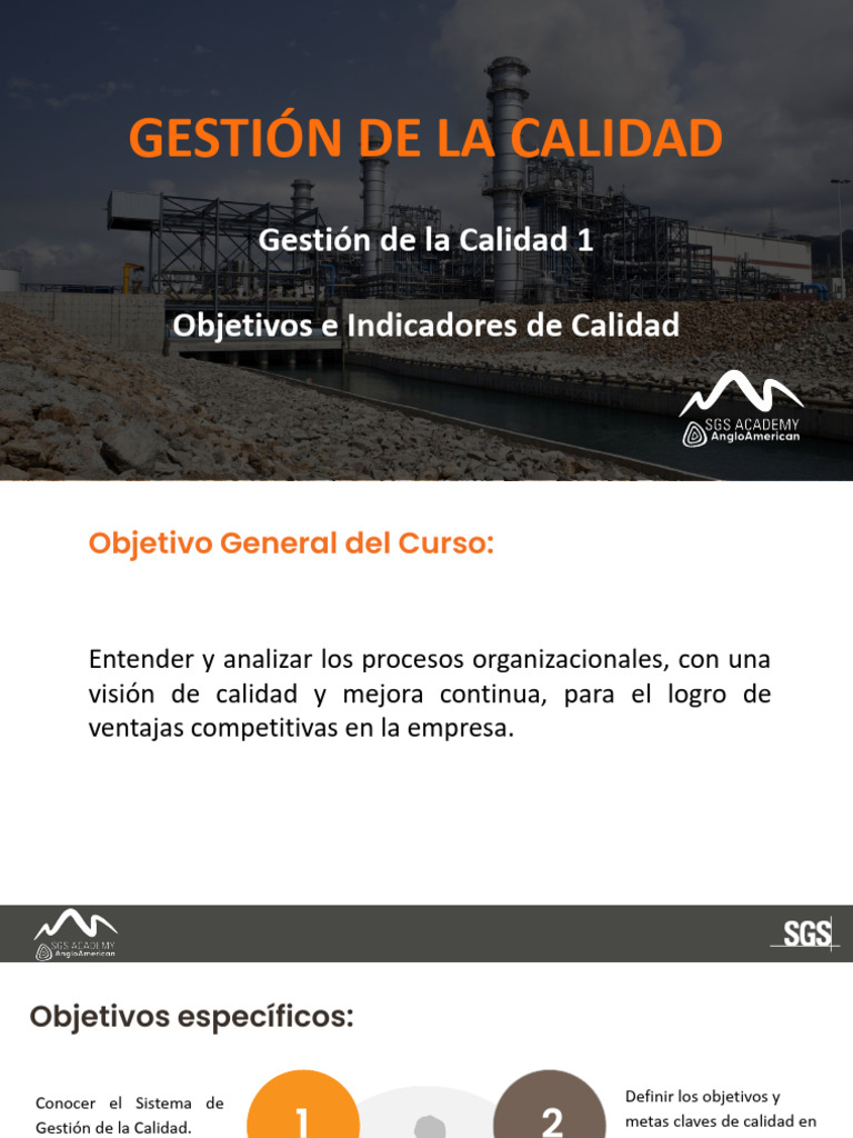GESTIÓN de LA CALIDAD 1 - Sesión 1 - Objetivos e Indicadores de Calidad | PDF | Calidad ...