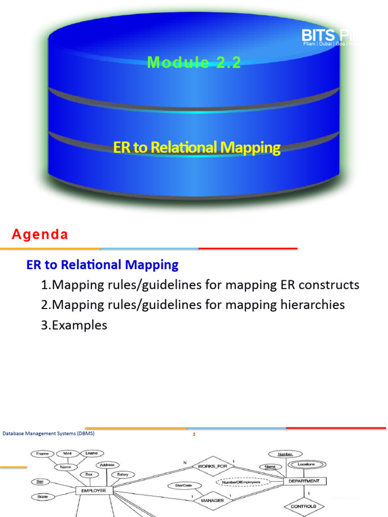 DBMS - Module2.2 ER To Relational Mapping | PDF