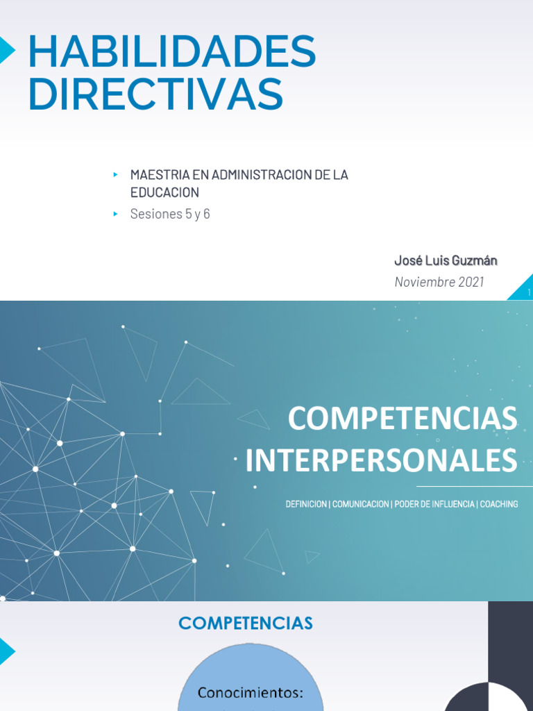 Sesiones 5-6 Competencias Interpersonales y Gestion Por Competencias | PDF | Motivación ...