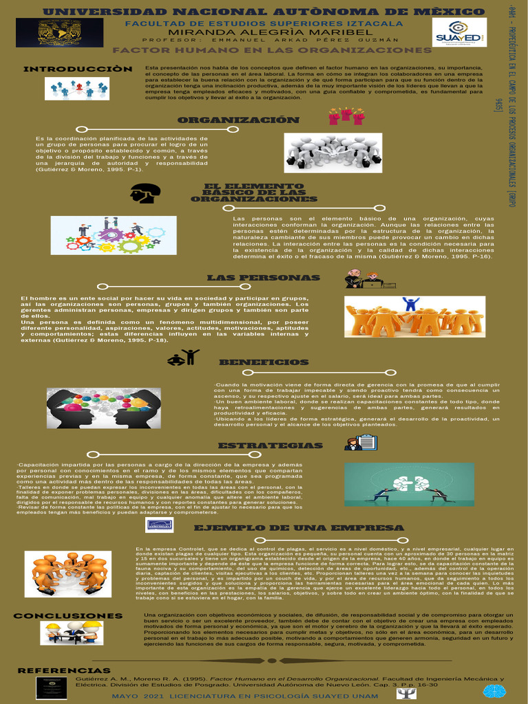 FACTOR HUMANO EN LAS ORGANIZACIONES | PDF | Business | Gestión de recursos humanos