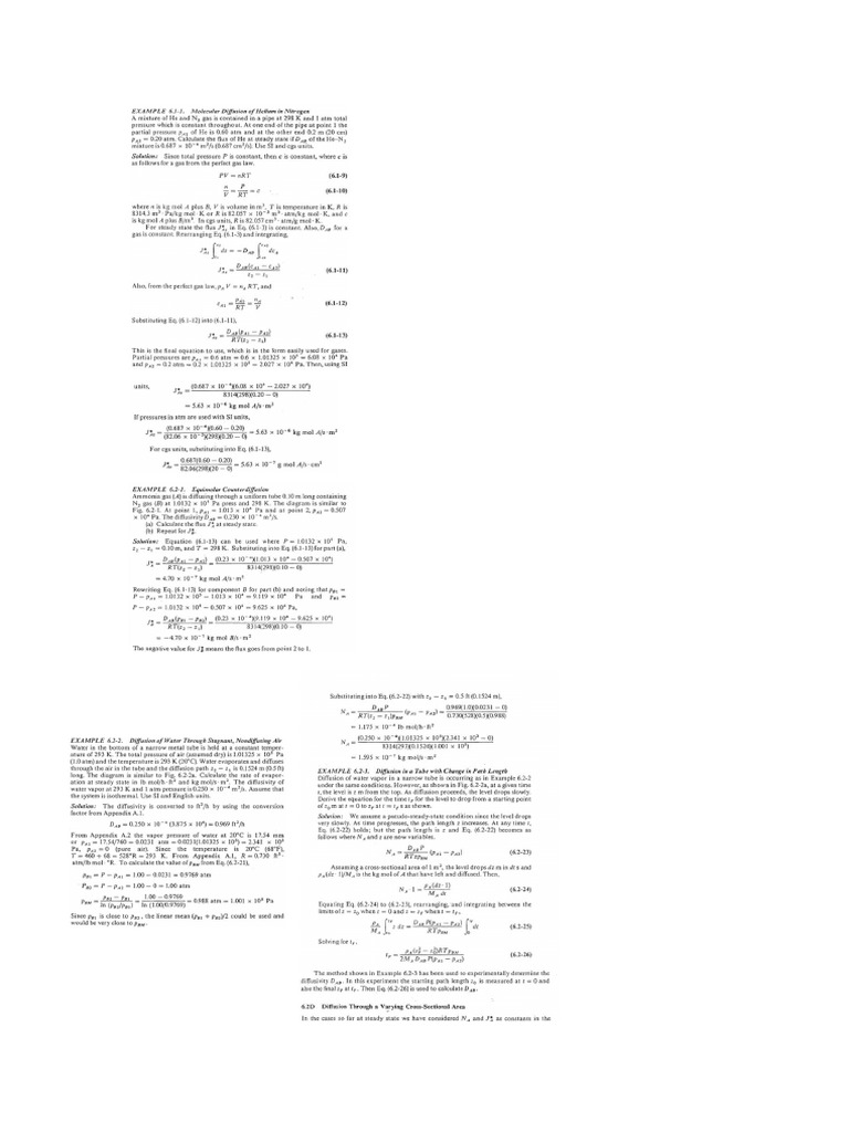 Example Geankoplis ch7 | PDF