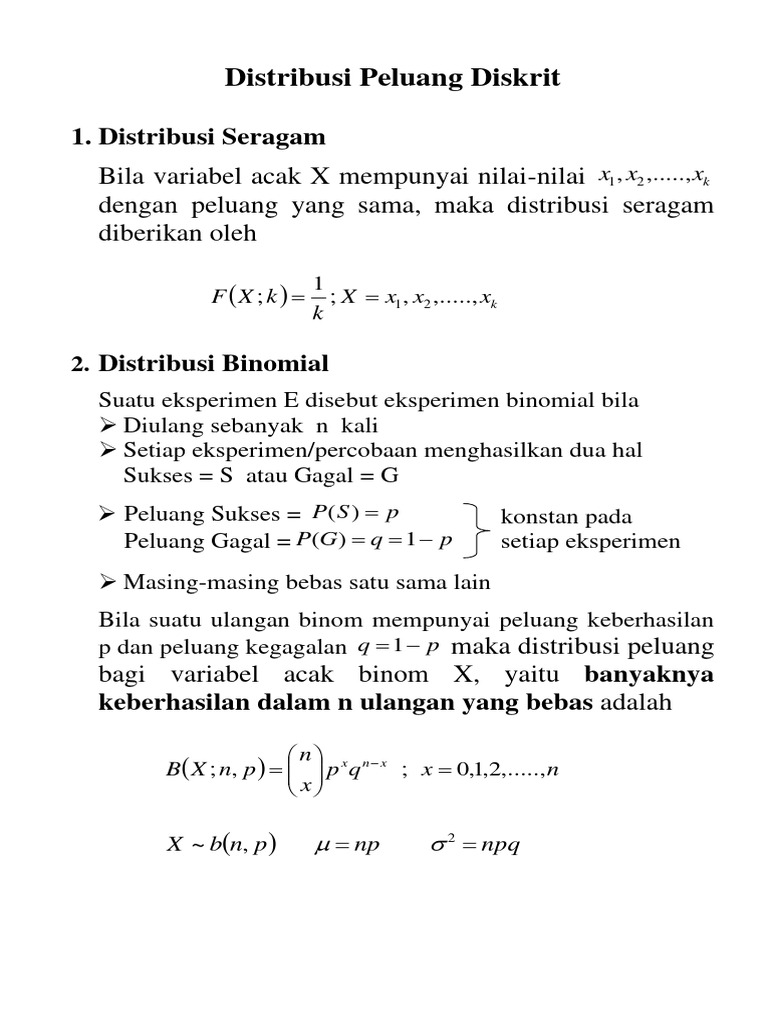 Distribusi Peluang Diskrit - Modul 5 | PDF