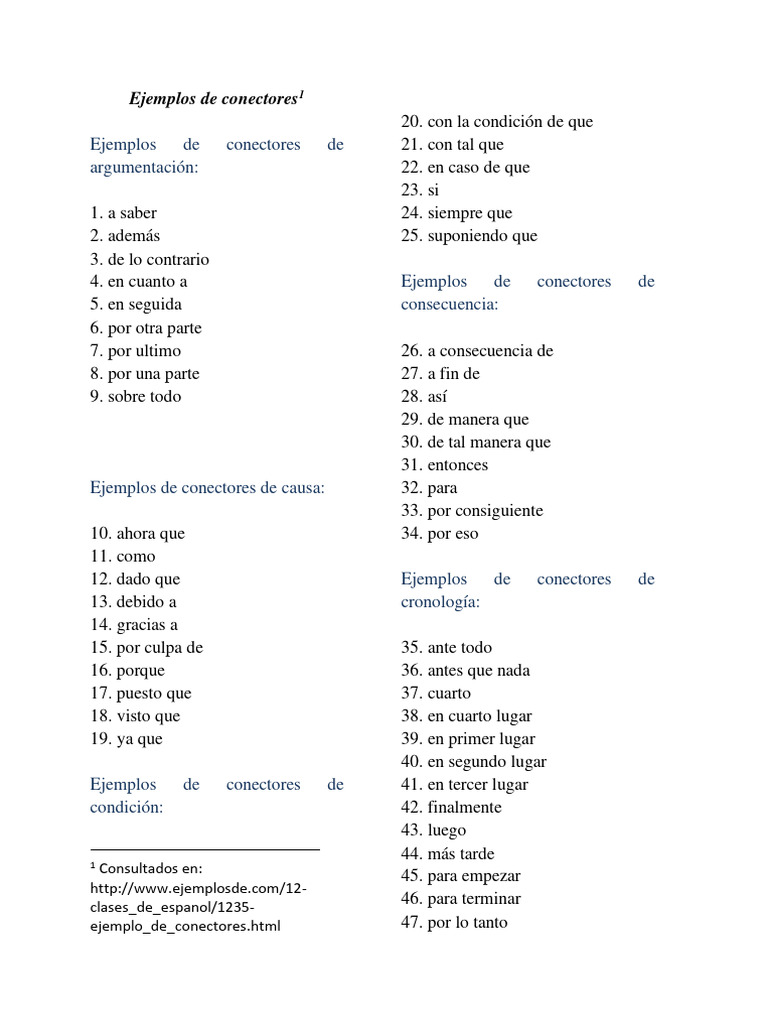 Conectores para mejorar la escritura | PDF
