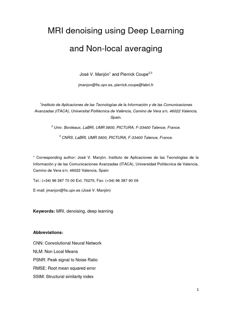 Processing of MRI | PDF | Mean Squared Error | Principal Component Analysis