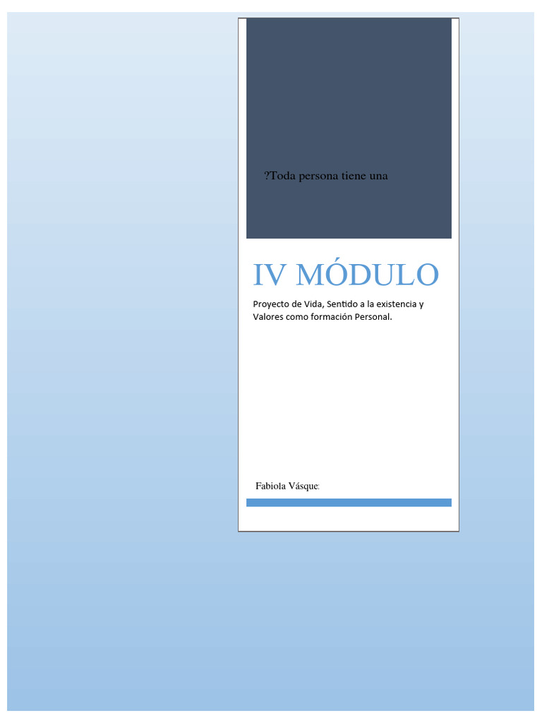 IV Modulo-Proyecto de Vida | PDF | Adultos | Justicia