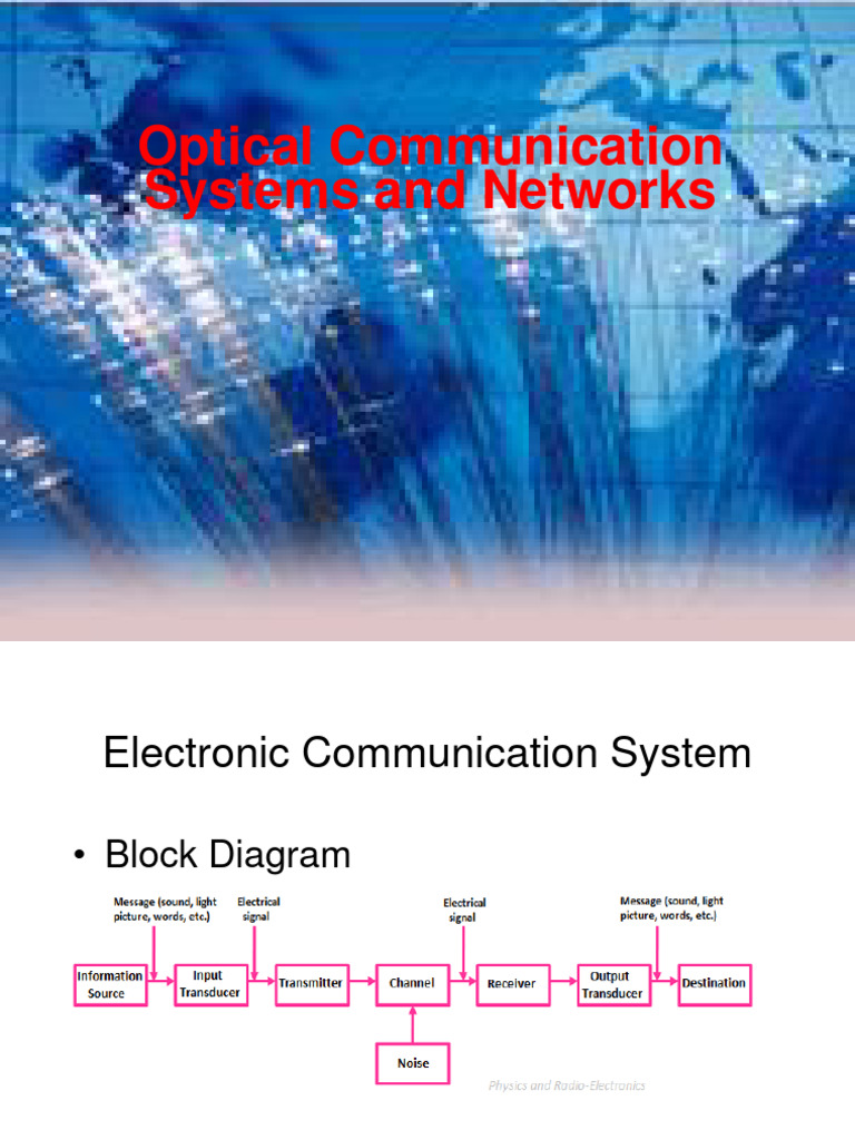1 Introduction To Optical Communication | PDF | Communication | Service Industries