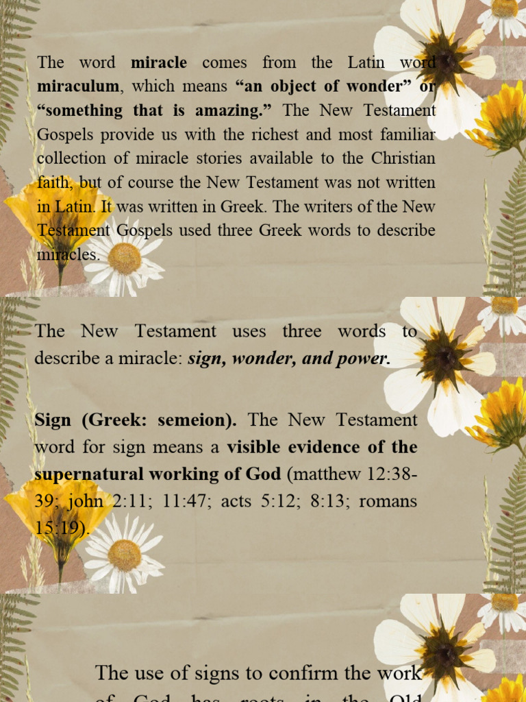 Jesus Accompanies God's Word With Signs and Deeds | PDF | Miracle | Jesus
