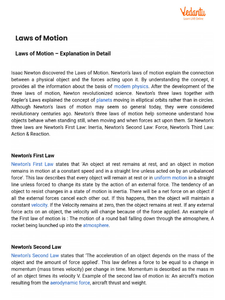 Laws of Motion | PDF