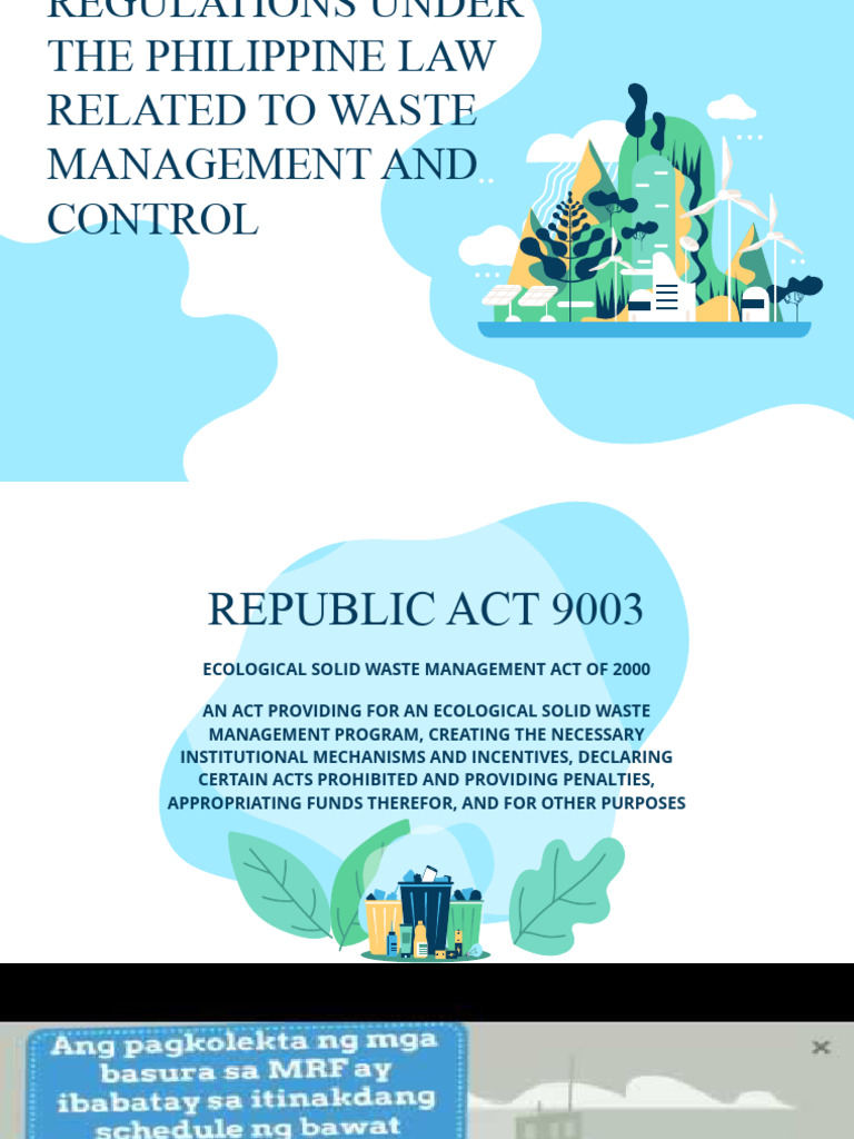 Philippine Ecological Waste Management Act | PDF | Waste Management ...