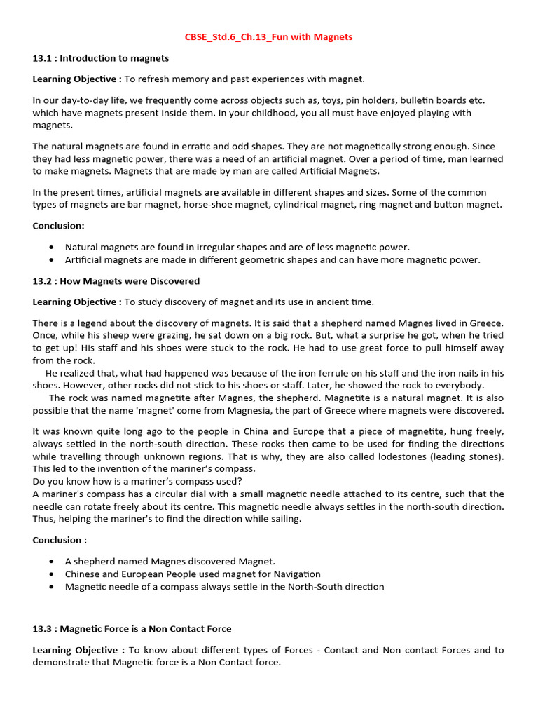 Fun With Magnets | PDF