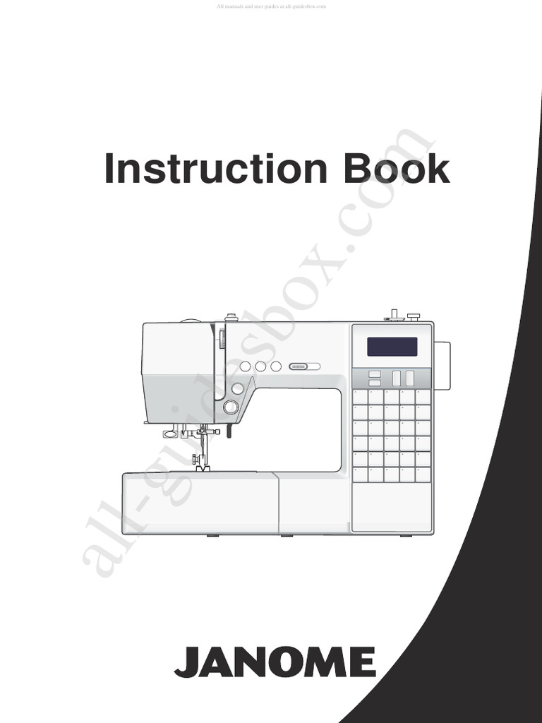 Janome DKS30 Sewing Machine Instruction Manual | PDF | Sewing Machine ...