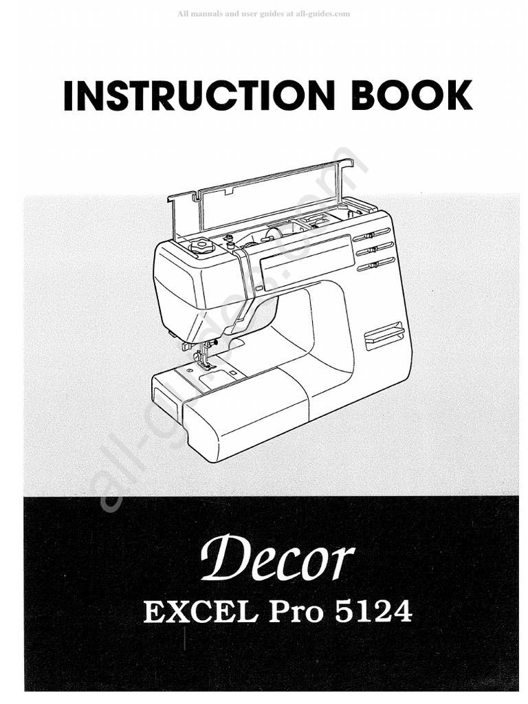 Janome Decor Excel Pro 5124 Sewing Machine Instruction Manual | PDF | Computers