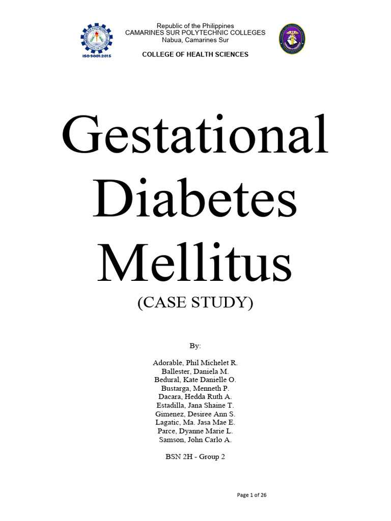 Case Study | PDF | Gestational Diabetes | Insulin Resistance