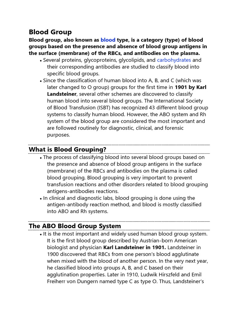 ABO Blood Group | PDF | Blood Type | Animal Anatomy