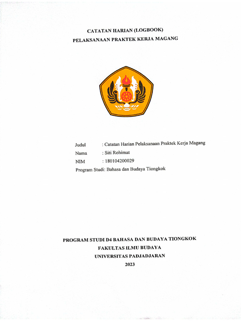 Logbook Magang | PDF