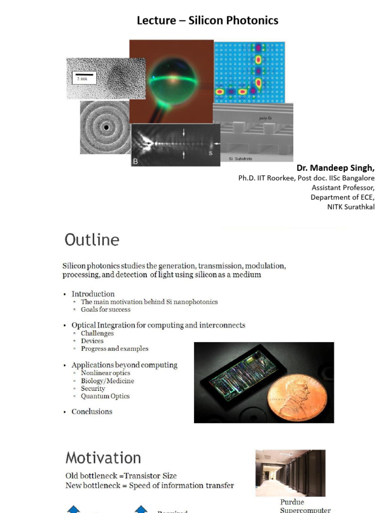 Lecture 02 - Silicon Photonics | PDF | Technology & Engineering