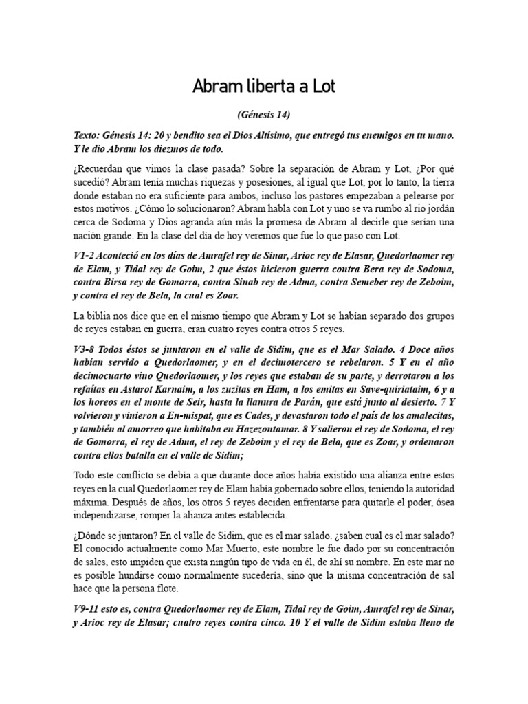 Abram Liberta A Lot | PDF | Abrahán | Sodoma y Gomorra