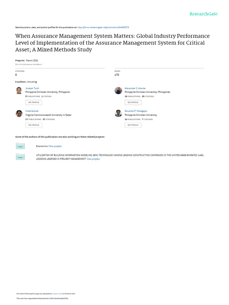 IMRaD Example: Assurance Management Study | PDF | Survey Methodology ...