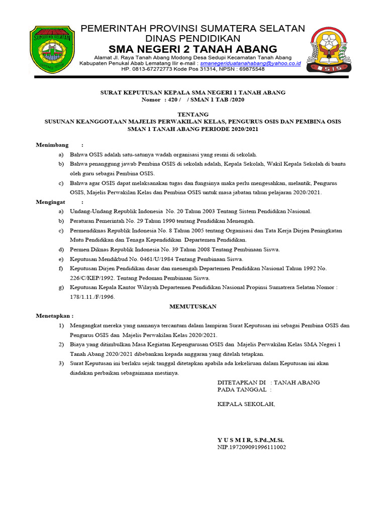 SK MPK - Osis 2020-2021 | PDF