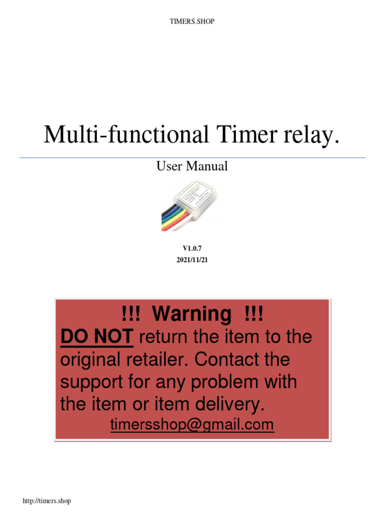 Multifunctional_Timer | PDF | Relay | Switch