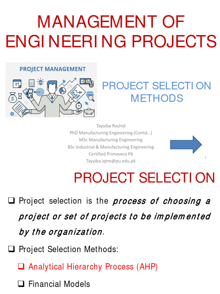 Project Selection Methods (AHP) | PDF | Net Present Value | Applied Mathematics