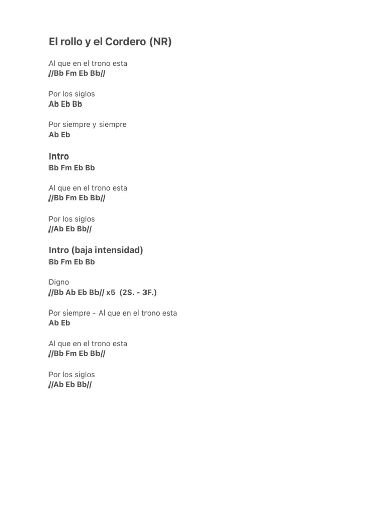 El Rollo y El Cordero (NR) | PDF