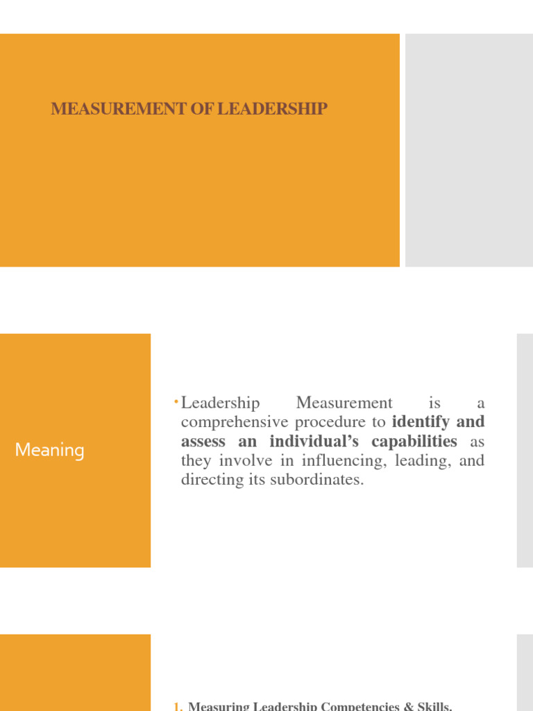Measuring Leadership Effectiveness | PDF | Leadership | Competence ...