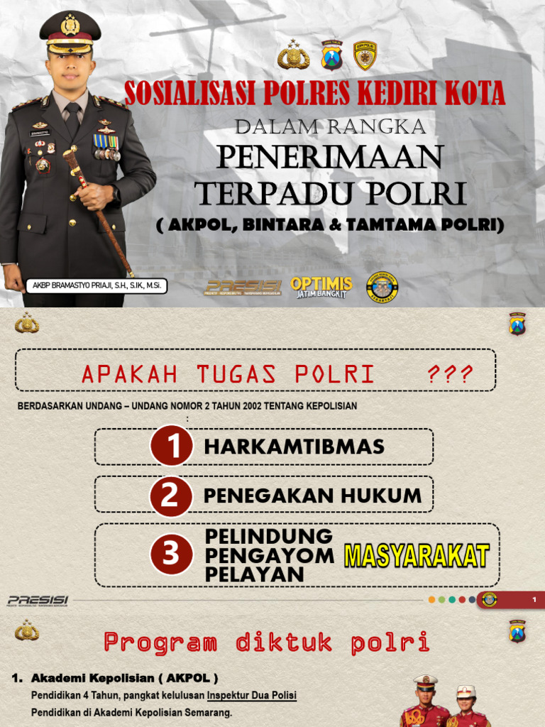 Paparan Penerimaan Polri Tahun 2024 | PDF