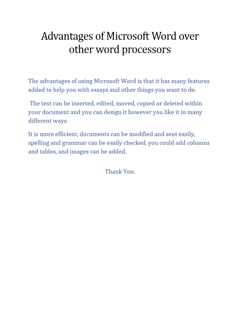 Advantages of Microsoft Word - Samantha Grace Maglantay | PDF