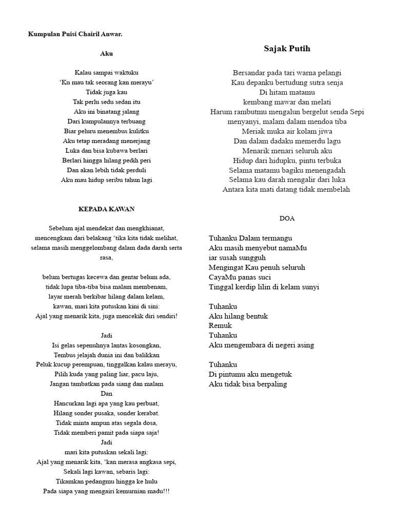 Antologi Puisi | PDF | Seni | Puisi