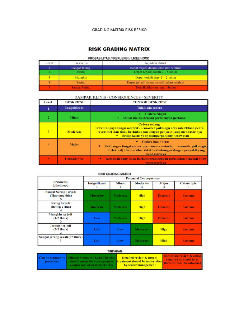 Grading Matrix Risk Resiko | PDF