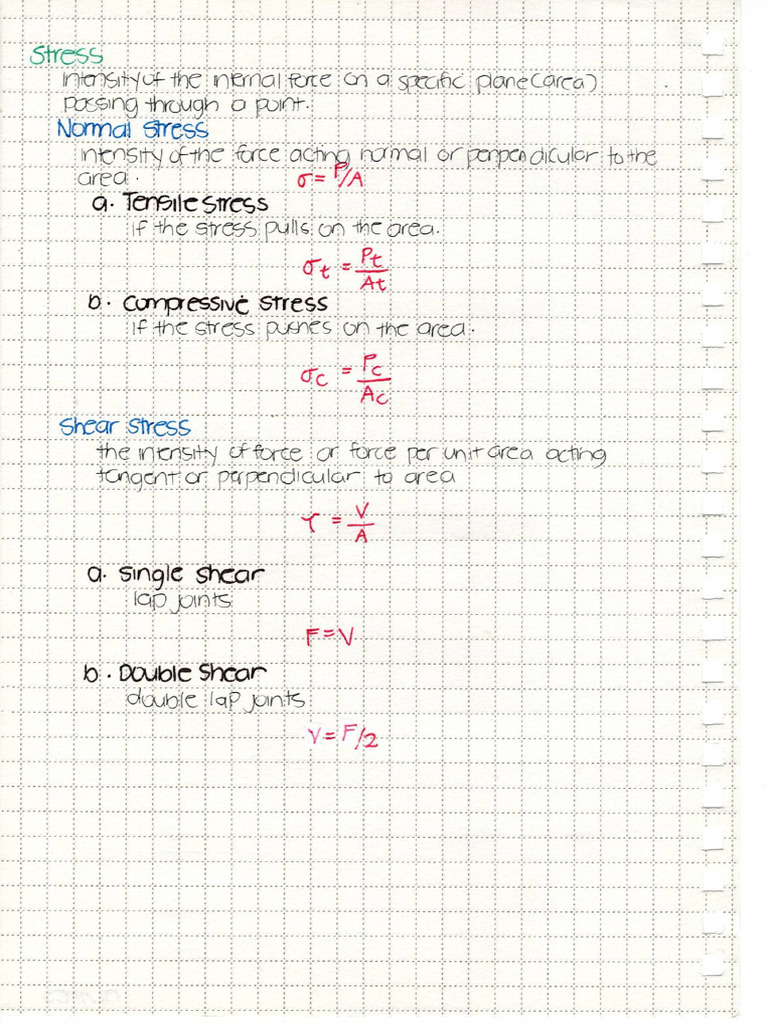 Mechanics of Deformable Bodies - Stress Examples | PDF