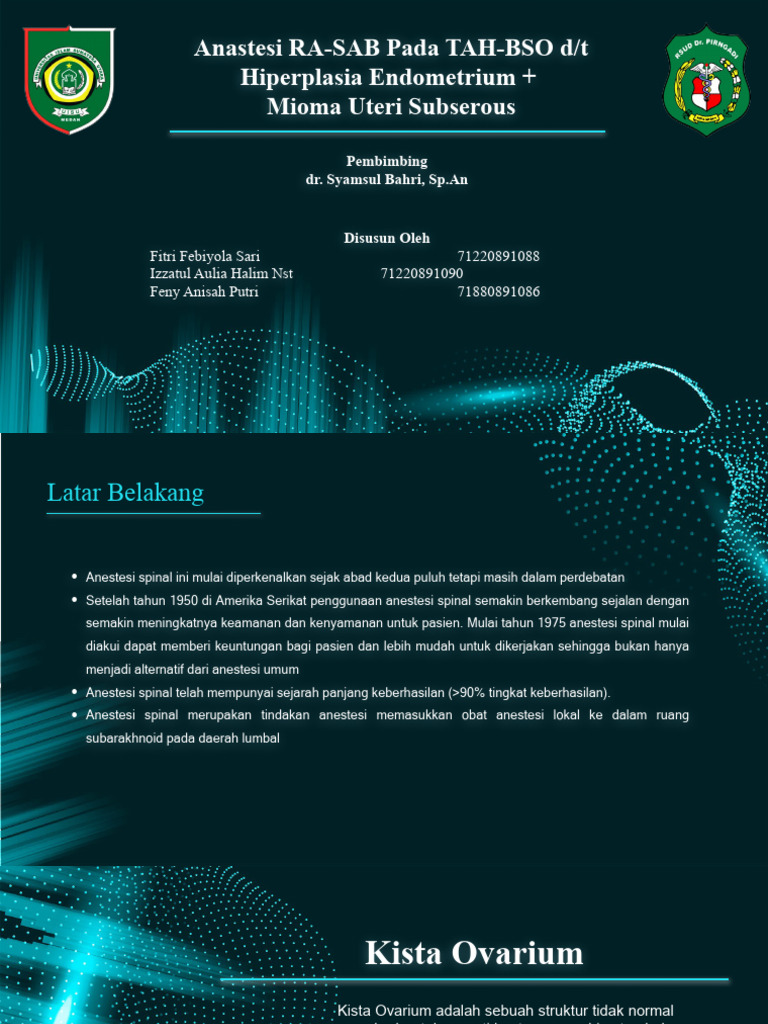 Ppt Ra-sab Pada Tah-bso Kista Ovarium | PDF