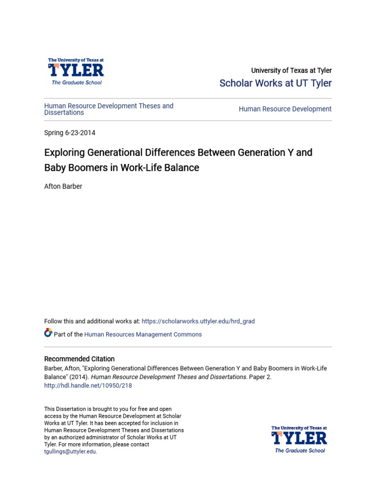 Exploring Generational Differences Between Generation Y and Baby | PDF