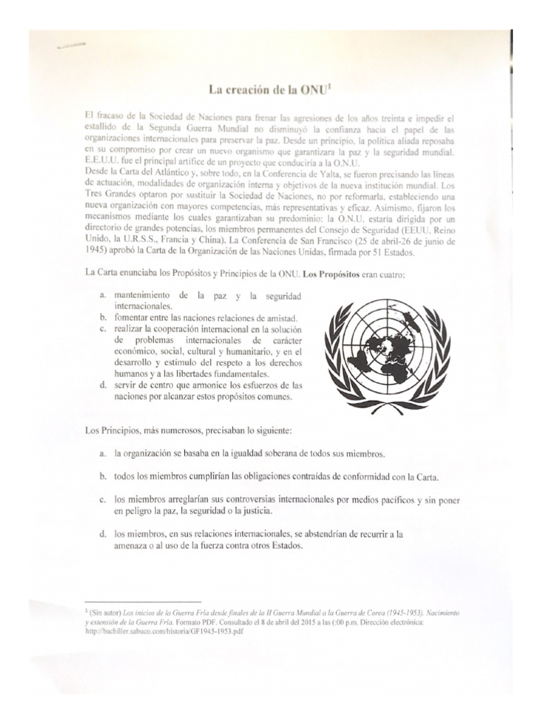 La Creación de La ONU' | PDF