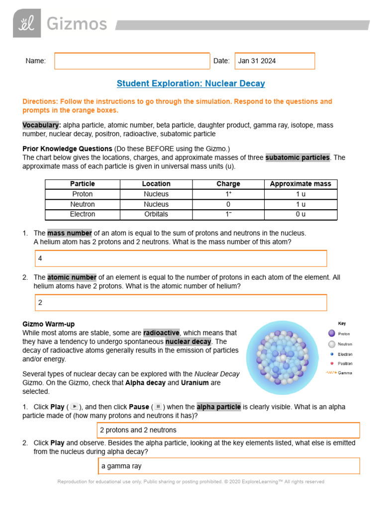 Nuclear Decay SE | Download Free PDF | Radioactive Decay | Atoms