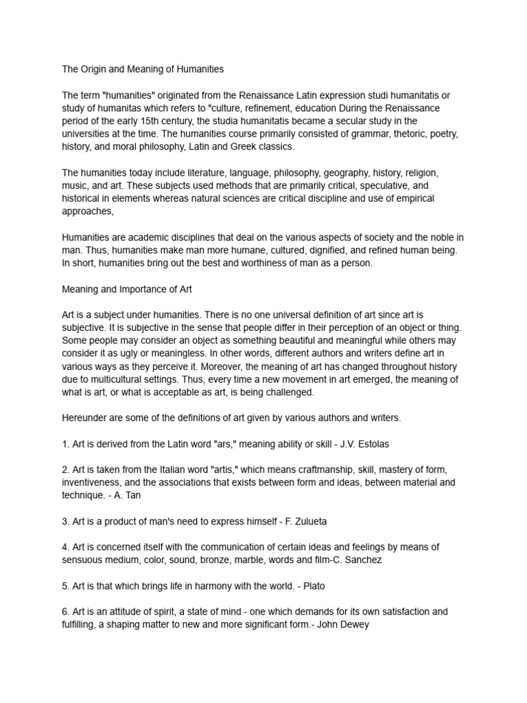 Art Appreciation Notes | PDF | Art History | Humanities