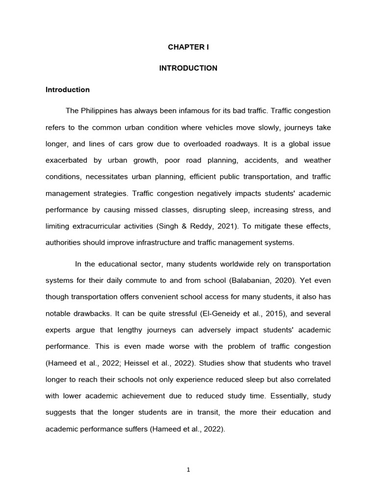 Traffic's Impact on Student Performance | PDF | Survey Methodology ...