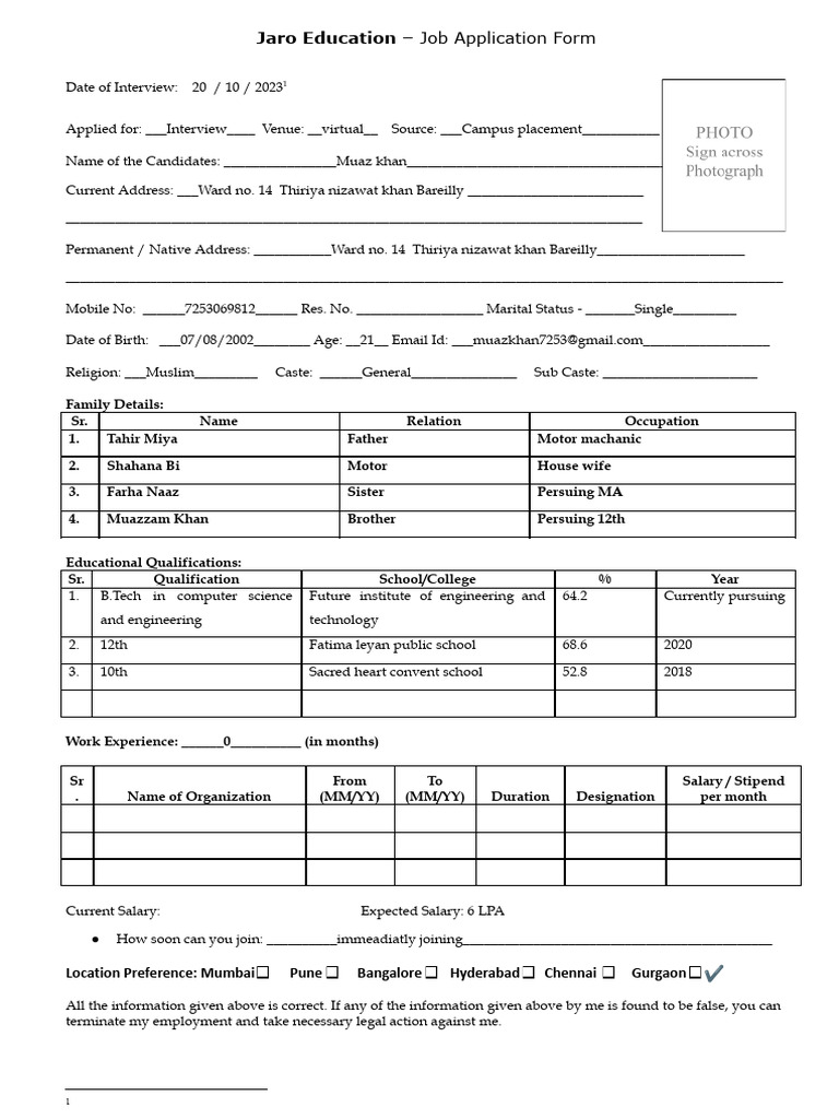 Interview Evaluation Form | PDF
