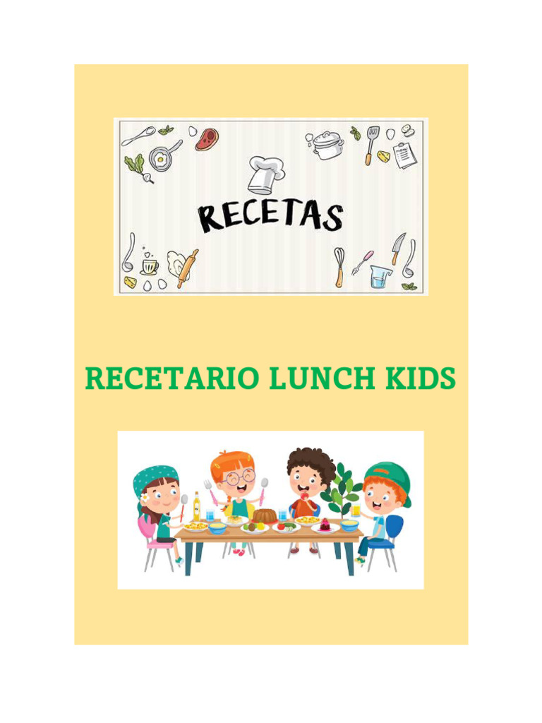Recetario Kids | PDF | Tortita | Panes