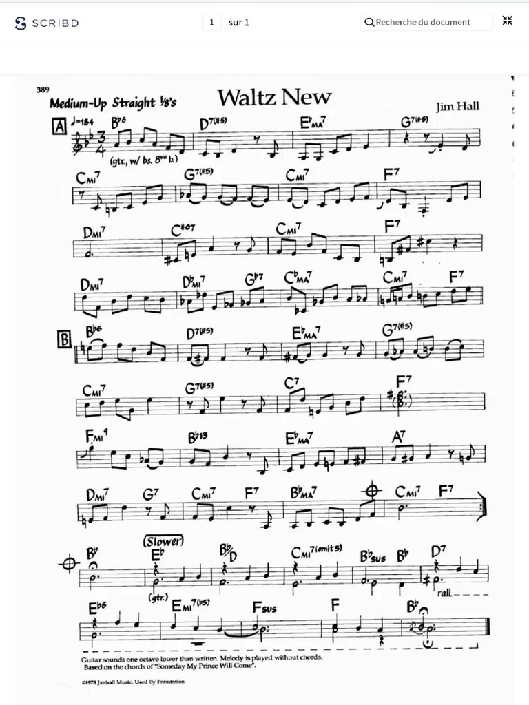 Waltz New-Jim Hall | PDF