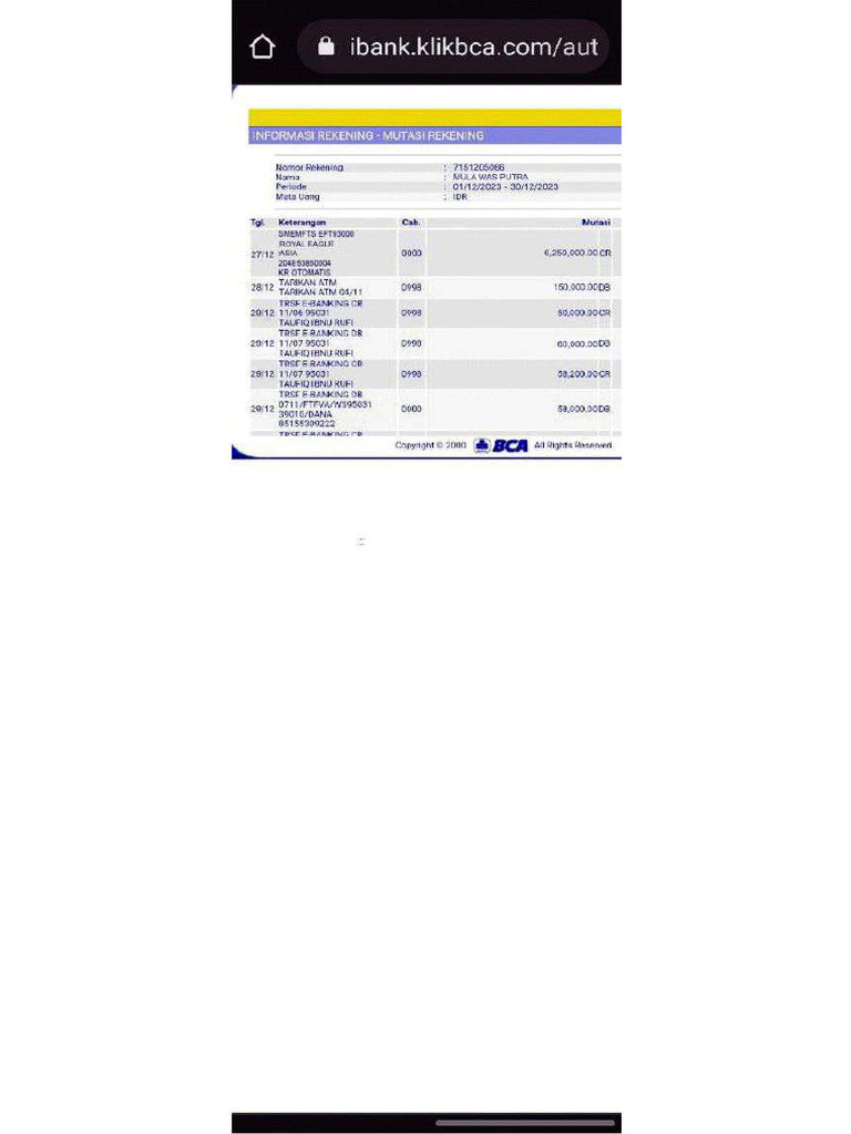 Mutasi Reking Mula 2023 | PDF