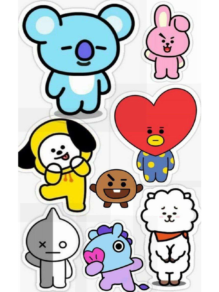 BT 21 Cake Topper Printable | PDF